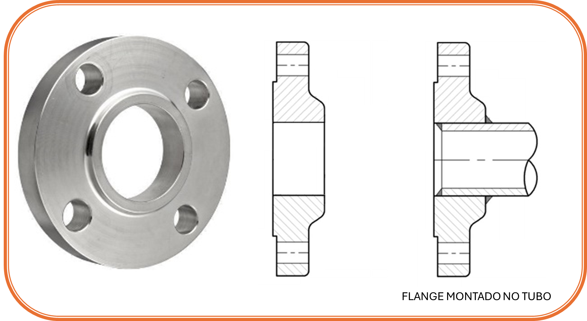 - Flange SO - Slip On - Flange Sobreposto - CLASSE 10K